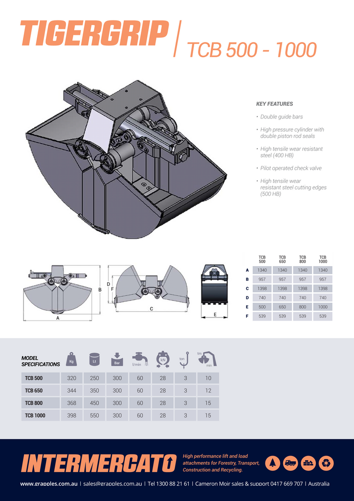 Clam Shell Bucket TMC 650 – Lakeland Heavy Machinery
